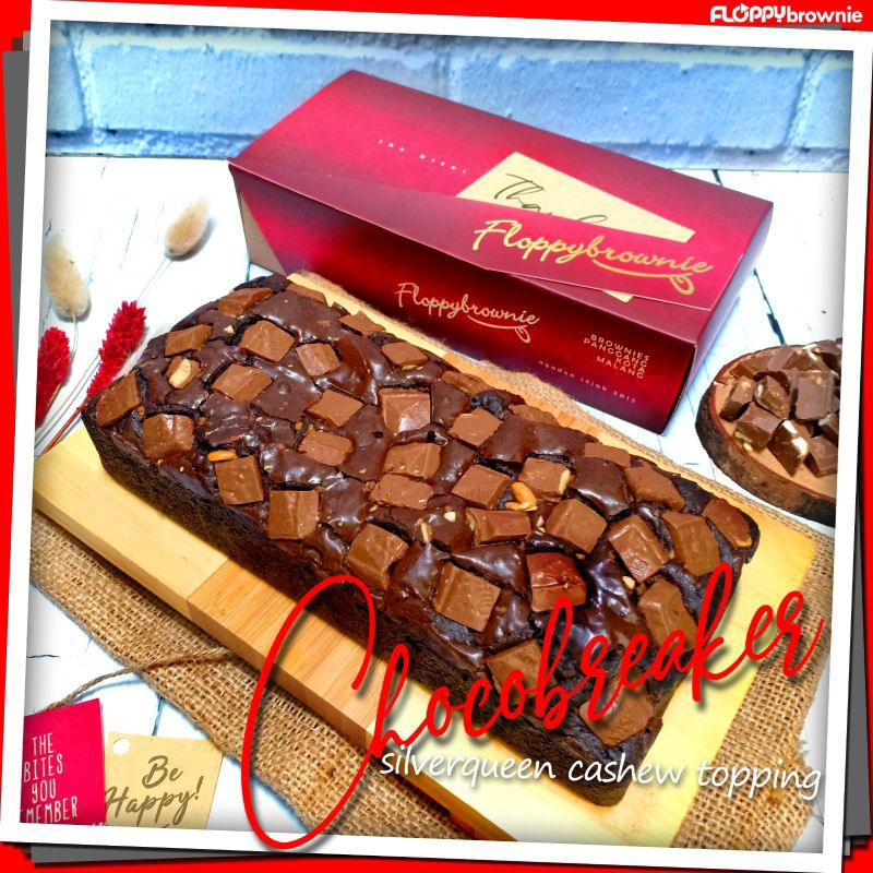 Jual CHOCOBREAKER floppybrownie - Brownies Panggang Silverqueen Topping | Shopee Indonesia