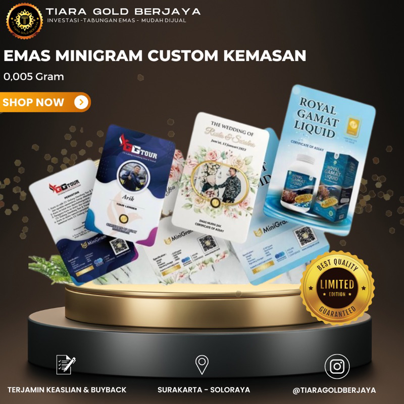 Jual Emas MiniGram Custom Desain 0,005 Gram_emas Custom desain sesuai ...