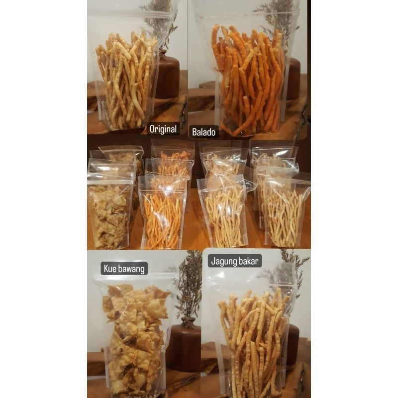 Jual kue bawang/stik bawang/snack rasang bwang/banyak pilihan rasa ...