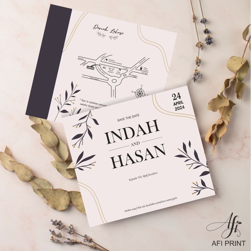 Jual Undangan pernikahan murah bagus cantik dan minimalis kode RF 02 ...