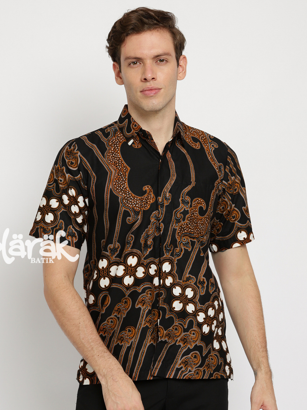 Jual BLARAK - Baju Batik Pria Seno Wayang Cokelat | Shopee Indonesia