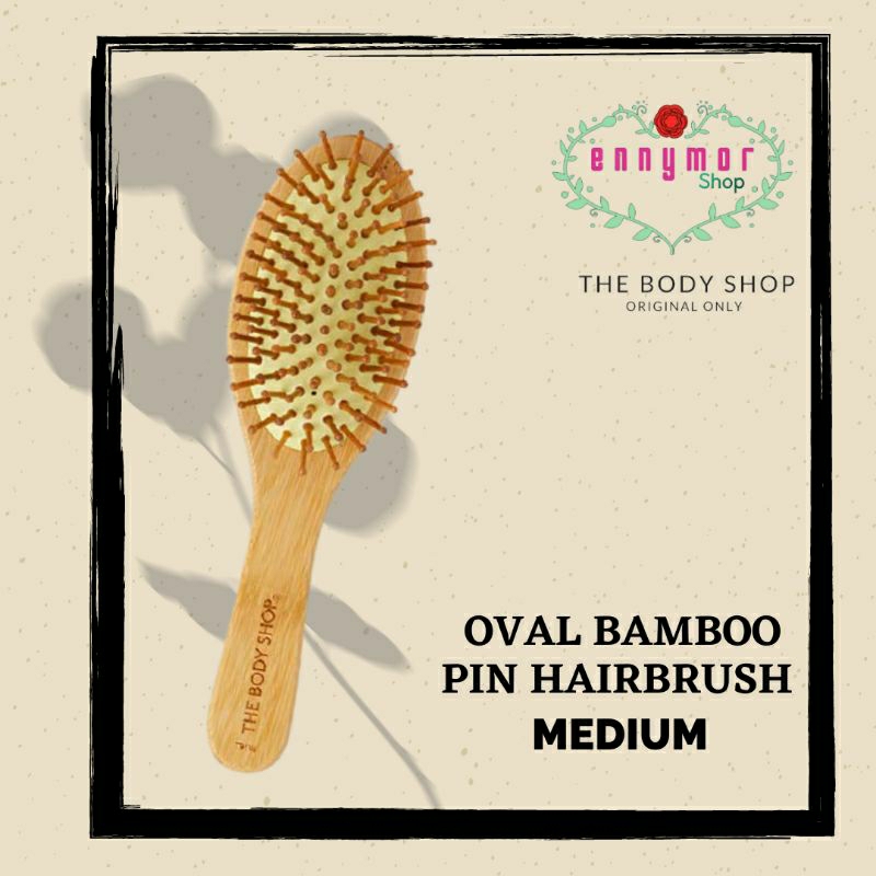 Jual Sisir The Body Shop / Oval Bamboo Pin Hairbrush Medium The Body ...