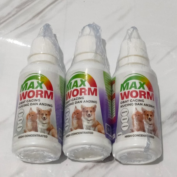 Jual MAX WORM Obat cacing kucing anjing 10ml spektrum luas | Shopee ...