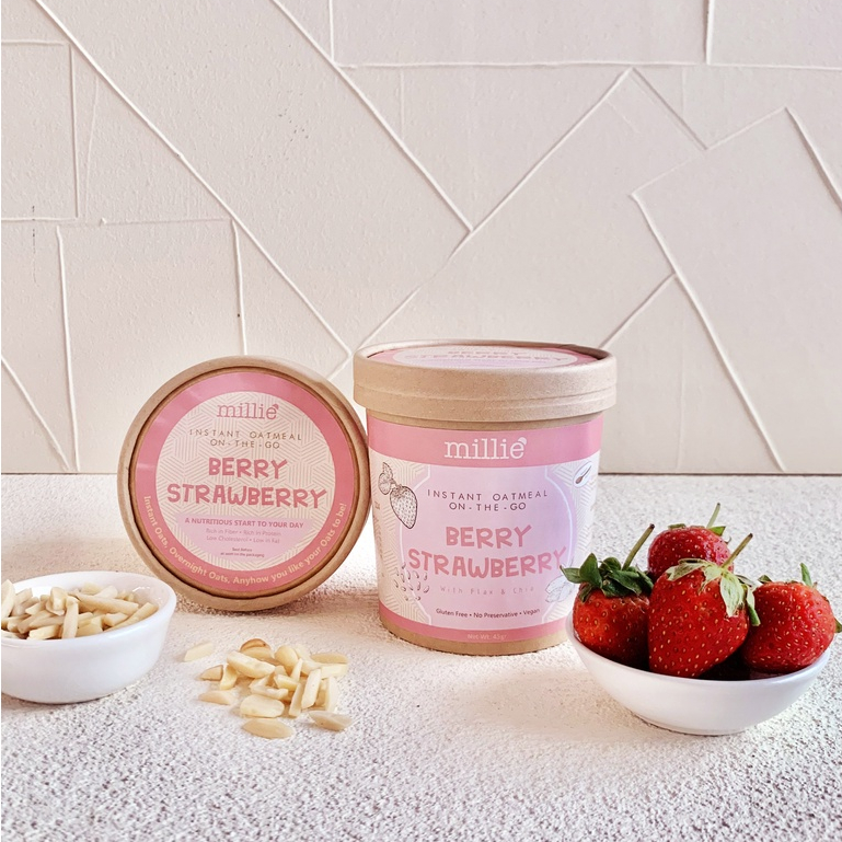 Jual INSTANT OATMEAL - Berry Strawberry (on-the-go) | Shopee Indonesia