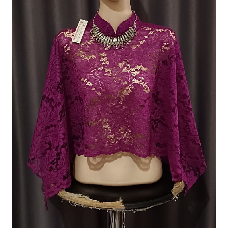 Jual Cape brokat paris cuantik outer perempuan bahan full brukat ...