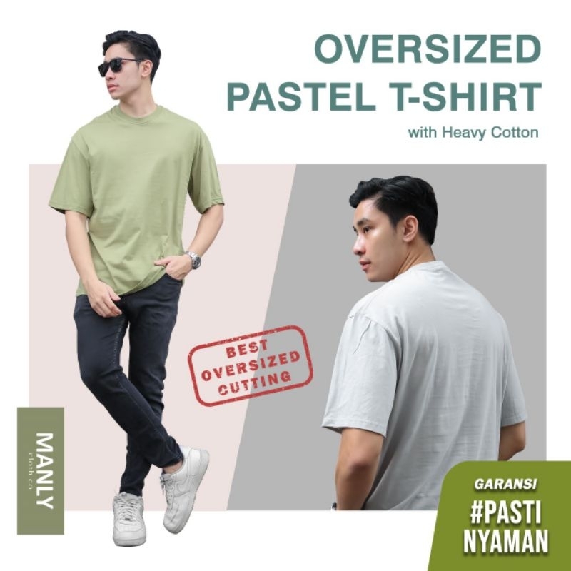 Jual MANLY KAOS OVERSIZE PASTEL SERIES PREMIUM | Shopee Indonesia