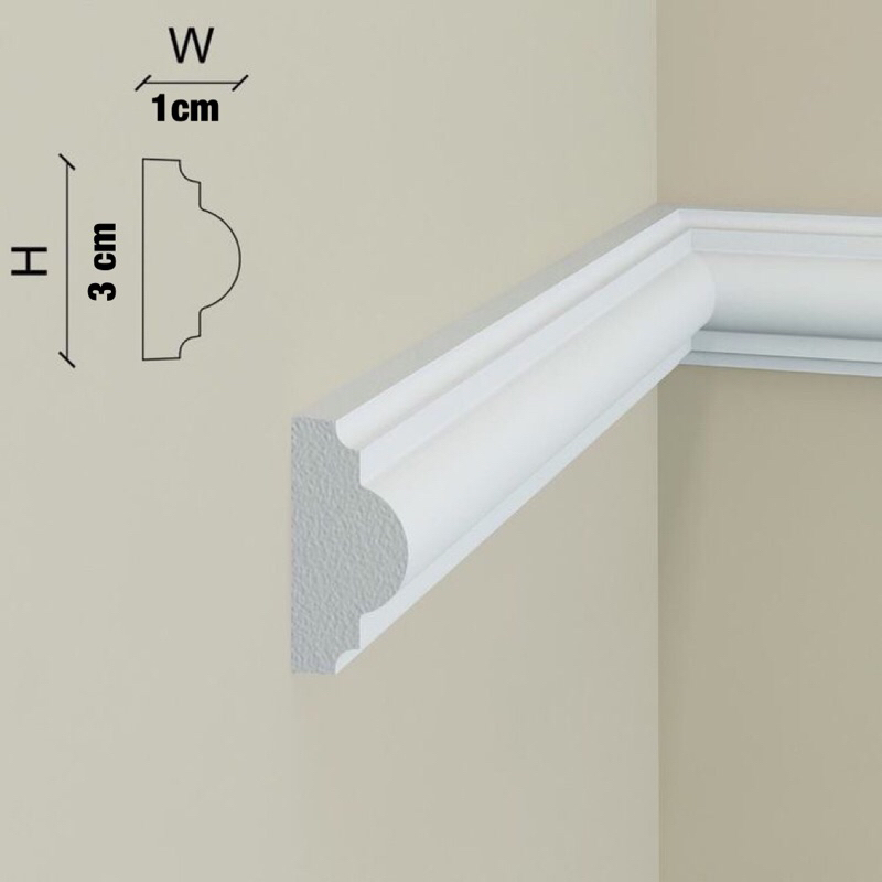 Jual wall moulding lis kayu profil 1x3cm hrg per 10cm kayu halus ...