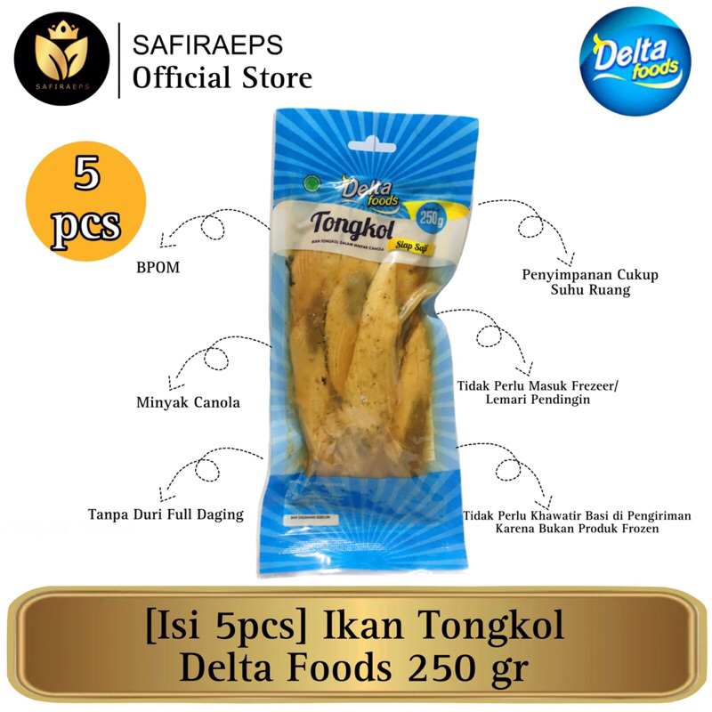 Jual [Isi 5pcs] Ikan Tongkol Delta Foods 250 gr - Ikan Tongkol Delta ...