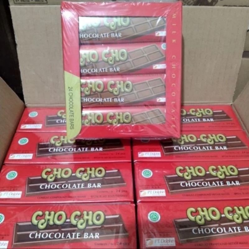 Jual Cho cho milk chocolate bar, batang cokelat JADUL, 1 Box isi 24x14 ...