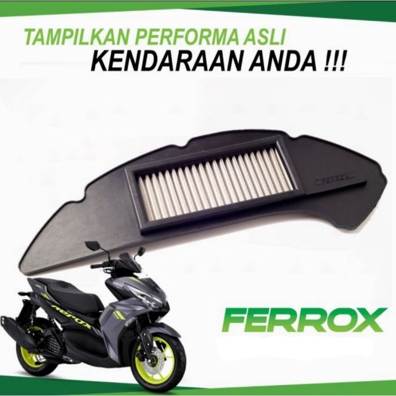 Jual FERROX FILTER UDARA YAMAHA AEROX 155CC pemakaian tanpa batas ...