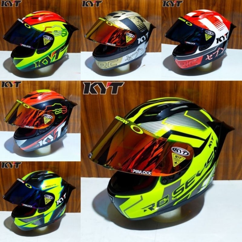 Jual HELM KYT RC7 FULLFACE HELM KYT FULLFACE TERLENGKAP PAKET GANTENG ...