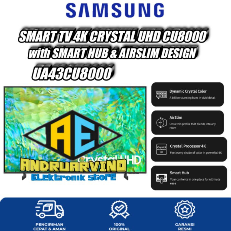 Jual SAMSUNG UHD SMART TV 43 INCH UA43CU8000 4K UHD DIGITAL SMART TV ...