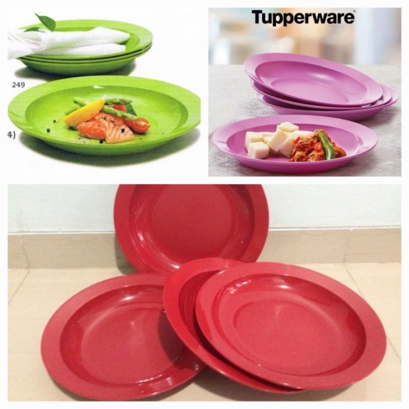 Jual Large deep plate tupperware (1 pcs) | Shopee Indonesia