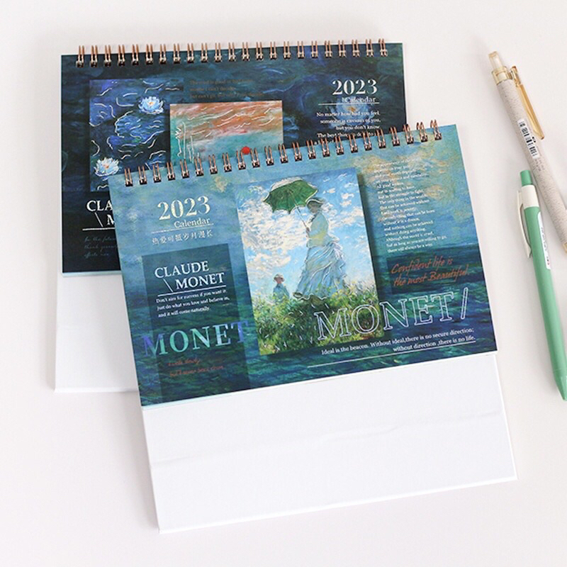 Jual kalender meja 2023 motif ala lukisan oil painting claude monet ...