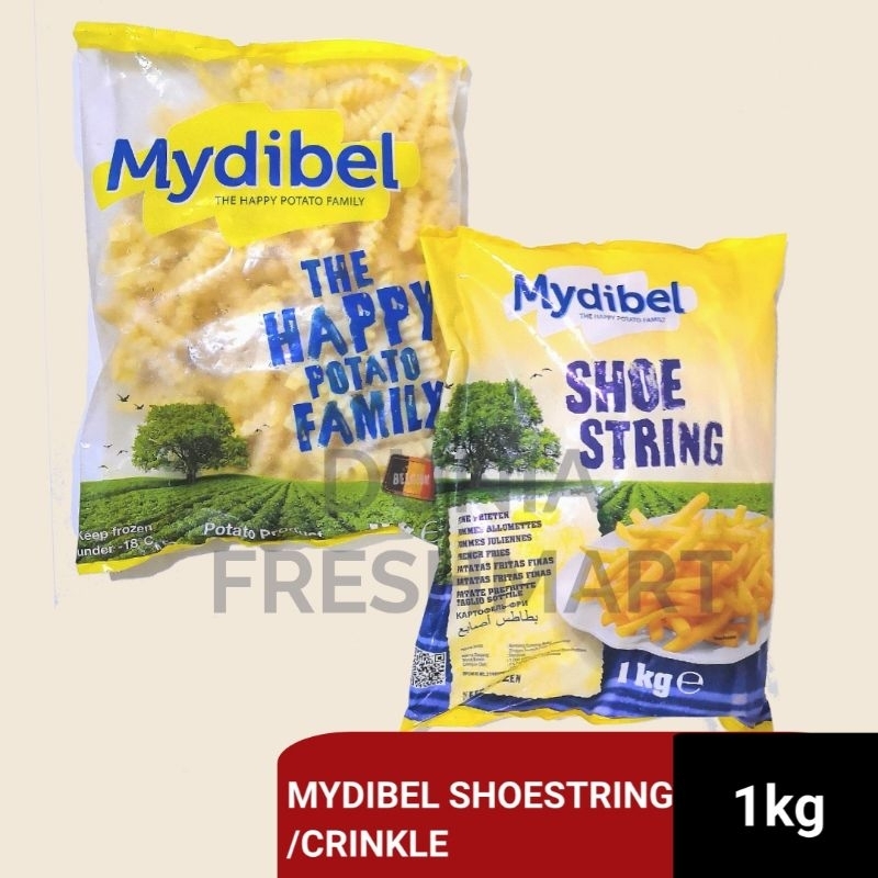 Jual MYDIBEL SHOESTRING/CRINKLE 1KG KENTANG GORENG FRENCH FRIES LURUS ...