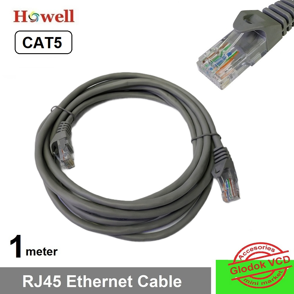 Jual Howell Kabel Lan Cat5 1m RJ45 Ethernet Cable | Shopee Indonesia