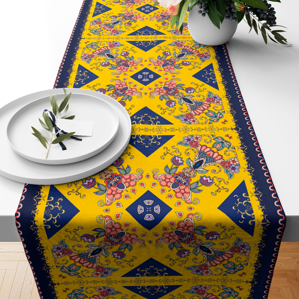 Jual Table Runner Taplak Meja Motif Bohemian Turkish Maroko Arabic ...