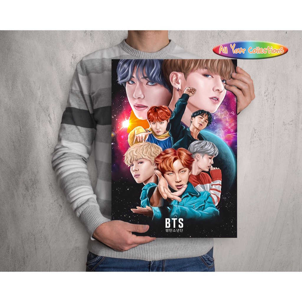 Jual Poster BTS Lukisan Semua Member Size A3+ Unofficial Merchandise ...