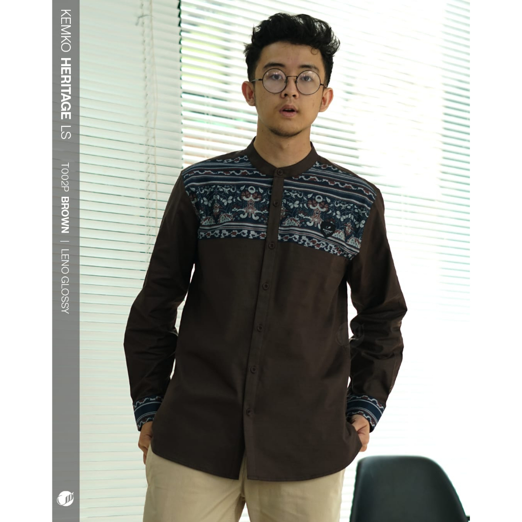 Jual SAMASE KEMEJA KOKO KEMKO BATIK T002P LENGAN PANJANG HERITAGE ...