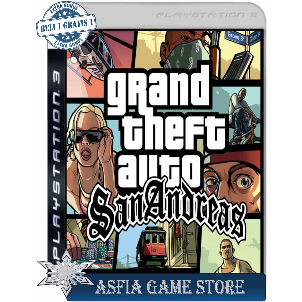 Jual GTA SAN ANDREAS DVD Kaset Game PS3 PKG CFW HEN MULTIMAN | Shopee ...