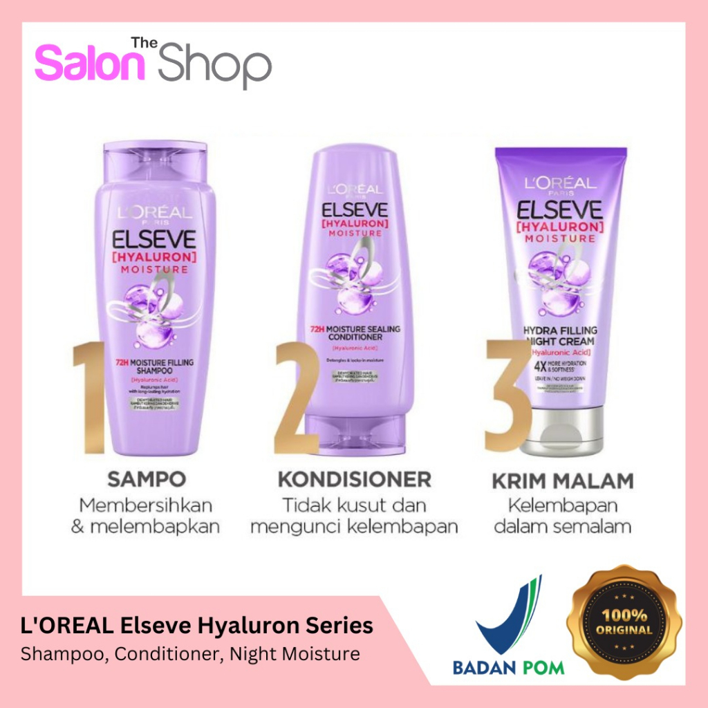 Jual Loreal Paris ELSEVE Hyaluron Moisture Series shampoo | gdlb01 ...