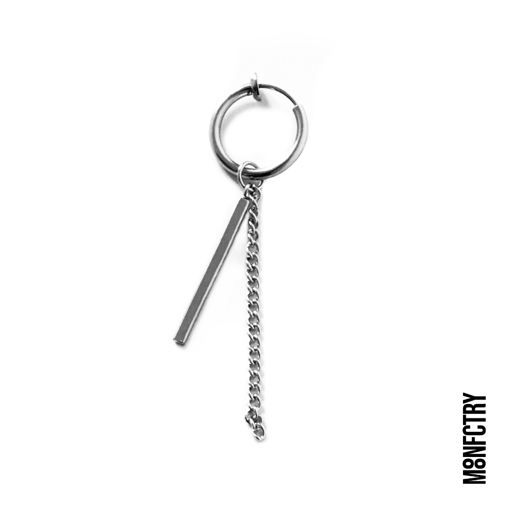 Jual Anting Jepit Rantai Panjang / Long Chain Clip Earring || Korean ...