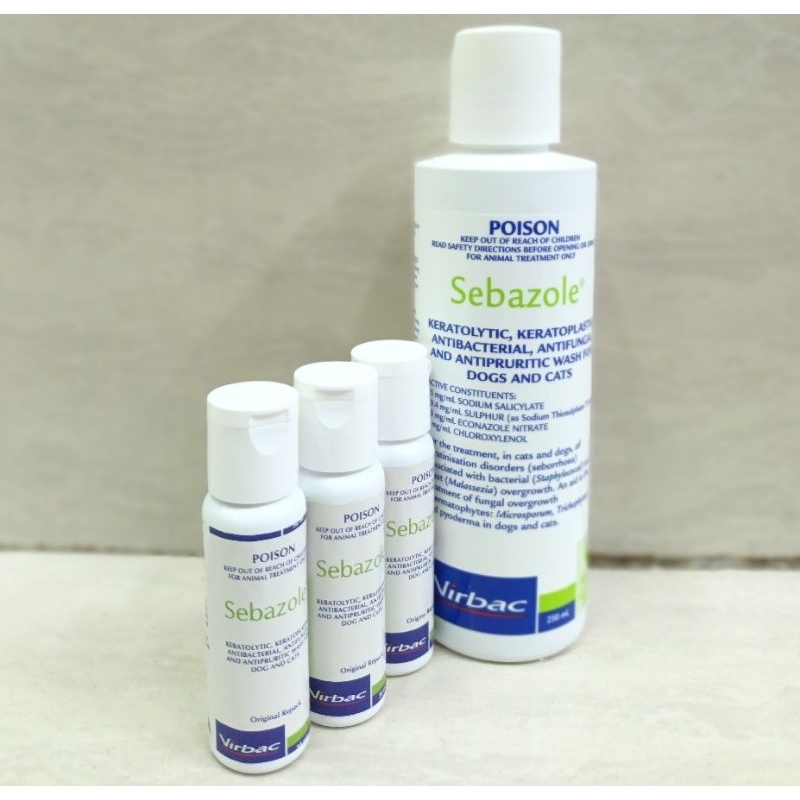 Jual SEBAZOLE KEMASAN 30ML| Shampoo Premium Jamur/Kutu Kucing/Anjing ...
