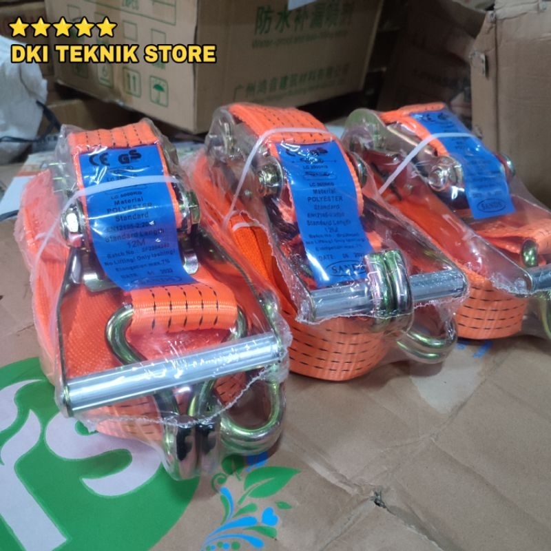 Jual Track Belt Webbing Cargo Ratchet 2 Inch 12 Meter Tali Sabuk ...