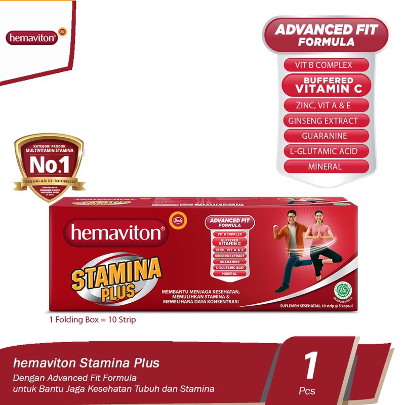 Jual hemaviton Stamina Plus Multivitamin Kapsul Suplemen Kesehatan [1 ...