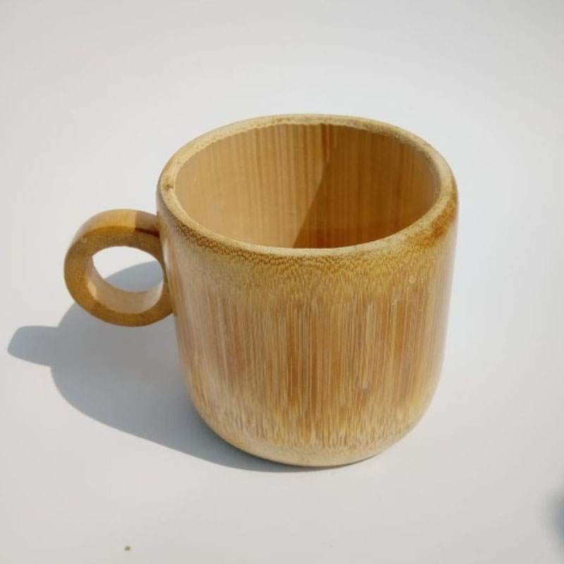 Jual Cangkir Kopi Bambu Gelas Bambu Natural Pakai Gagang Aman Digunakan ...