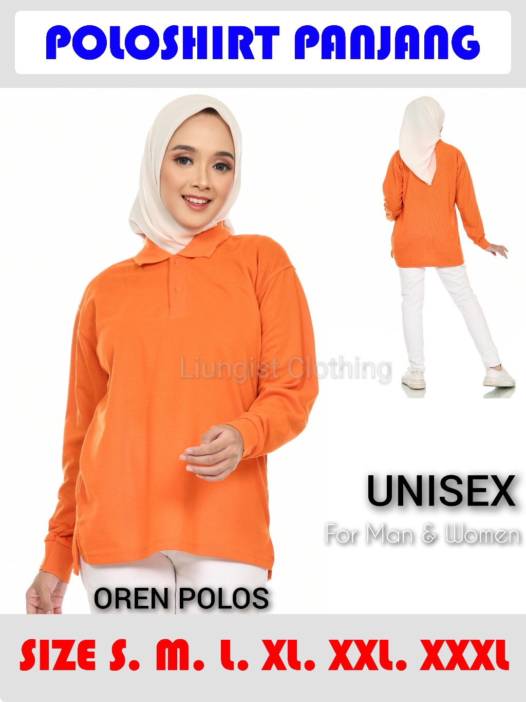 Jual Kaos Polo Panjang Unisex Oren Polos / Kaos Kerah / Poloshirt / Polo Shirt Panjang | Shopee ...