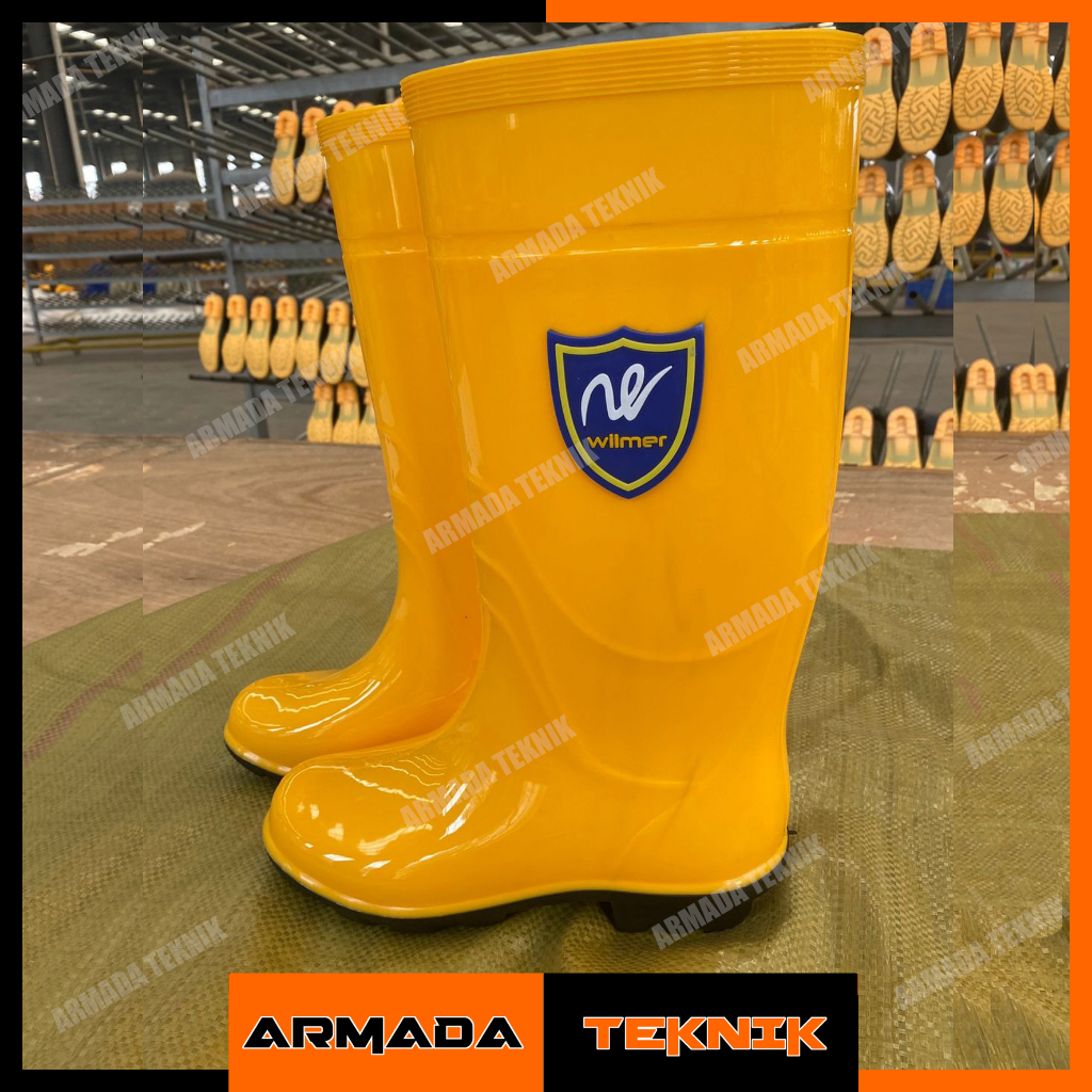 Jual WILMER Sepatu Boot Karet Kuning Dewasa 40-43 | Shopee Indonesia