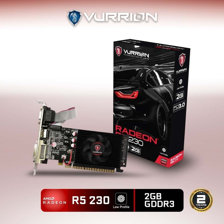 Jual VGA / VGA CARD AMD R5 230 LP 2GB GDDR3 64 BIT | Shopee Indonesia