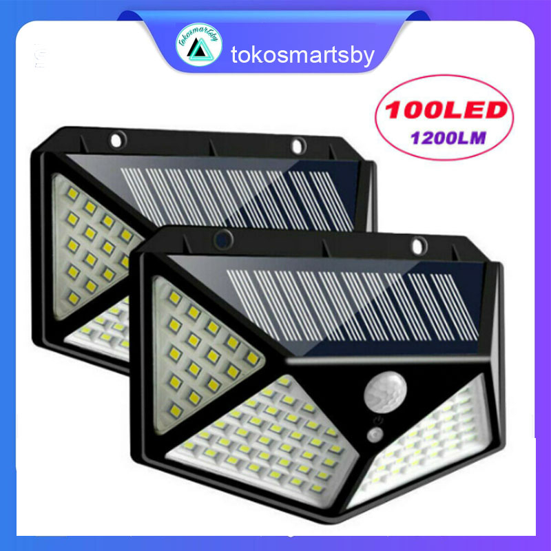 Jual Lampu Sensor Tenaga Surya 100 LED / Sensor Light LED 100 LED ...