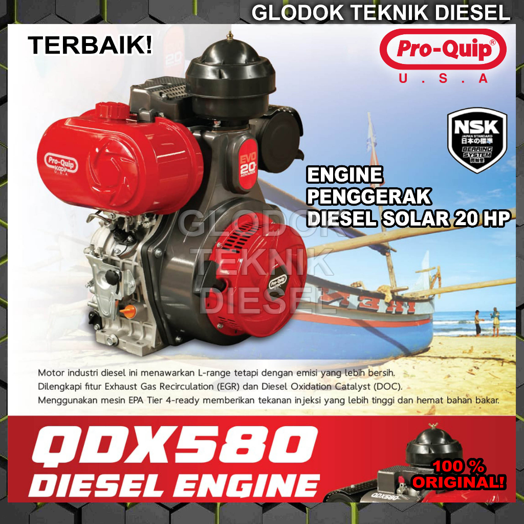 Jual Mesin Penggerak Solar Serba Guna 20 HP PK QDX 580 Diesel Engine QDX580 20HP 20PK ORIGINAL ...