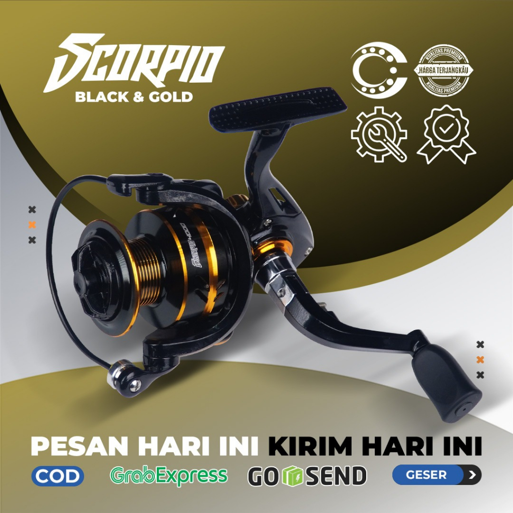 Jual REEL SPINNING CENTRO SCORPIO 6 BALL BEARING GRAPHITE BODY SPOOL ...
