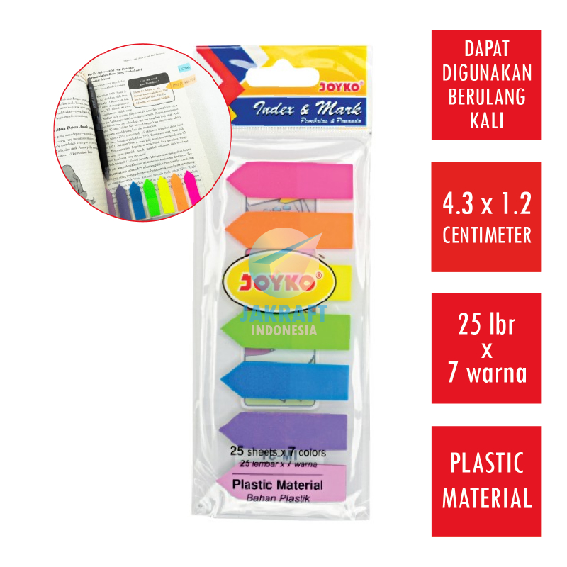Jual (175 Pcs) Index & Mark JOYKO IM-31 Memo Tempel Plastik Panah ...