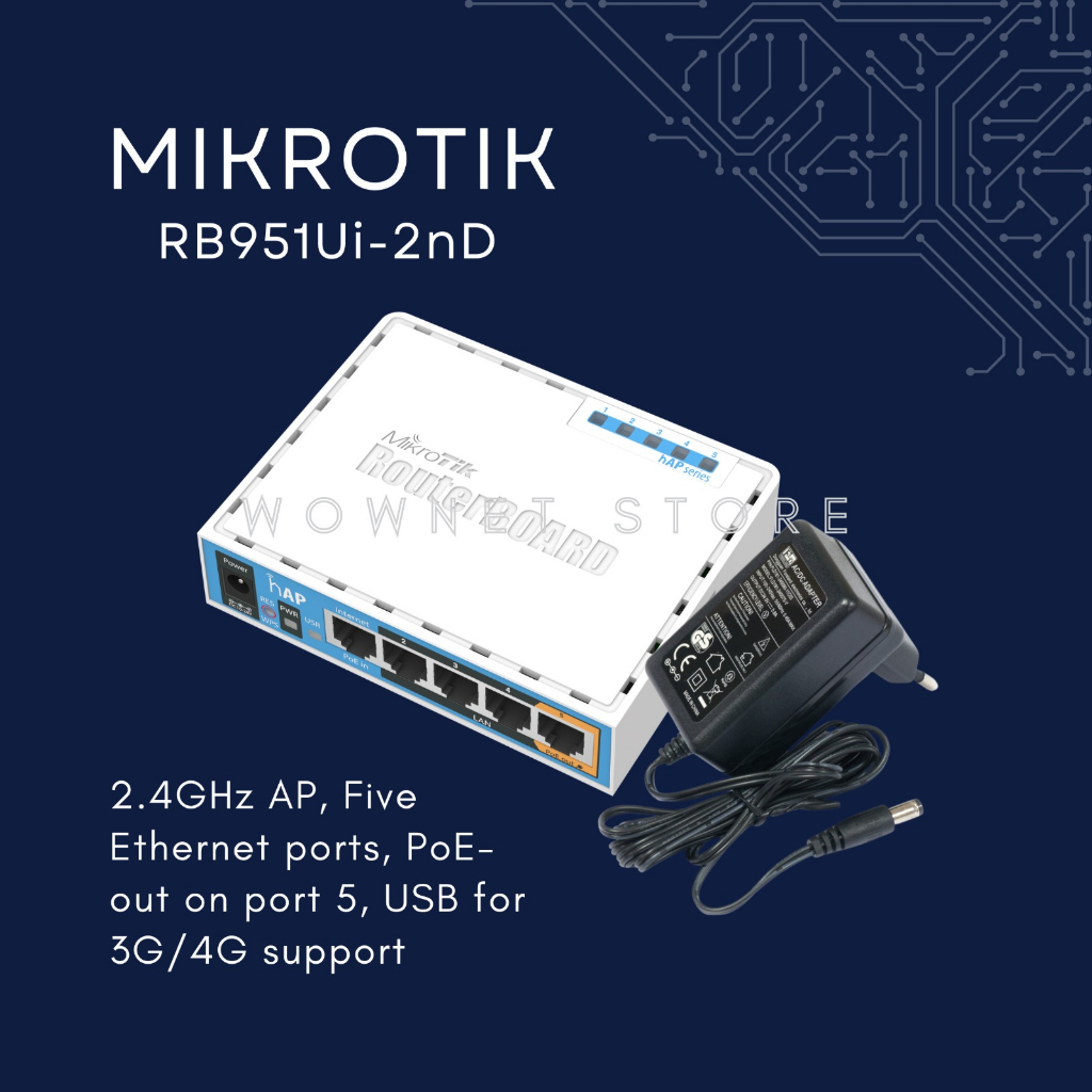 Jual Mikrotik RB951UI-2ND (HAP) | Shopee Indonesia