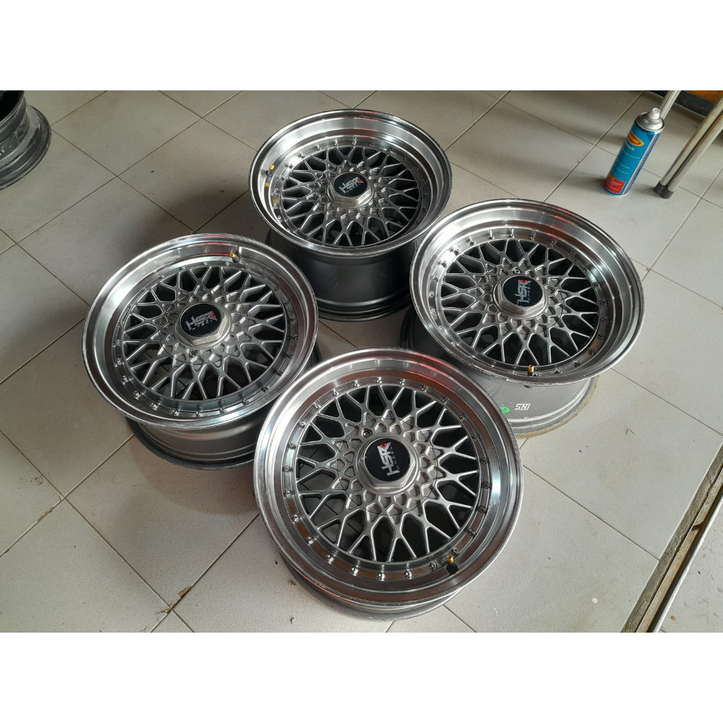 Jual Velg Celong BBS RS Ring 15 Lebar 7/8 Hole 4 x 100 / 4 x 114,3 Offset 25/35 Warna Grey ...