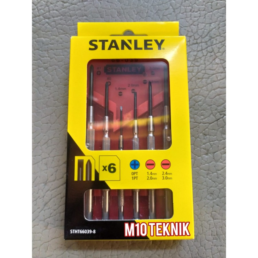 Jual OBENG SET MINI STANLEY METAL SCREWDRIVER SET STHT66039-8 6PCS ...