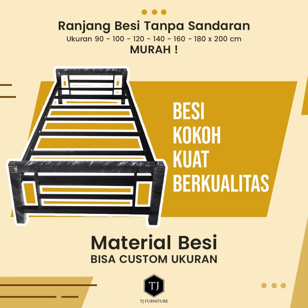 Jual Ranjang Besi Tanpa Sandaran / Tempat Tidur Besi Tunjangan / Divan ...
