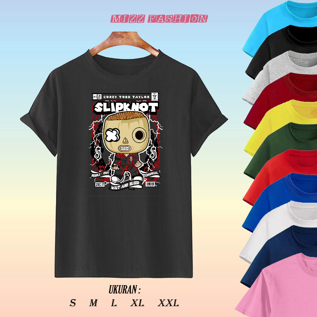 Jual D072 KAOS COREY TAYLOR SLIPKNOT / BAJU TAYLOR KARTUN / SABLON DTF ...