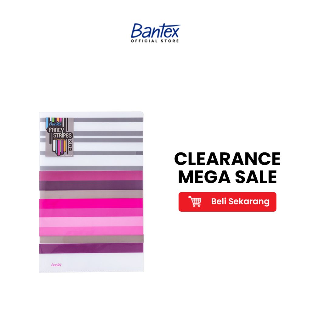 Jual Bantex Fancy Stripes L Shape Folder Folio Pink 2247 19 | Shopee ...