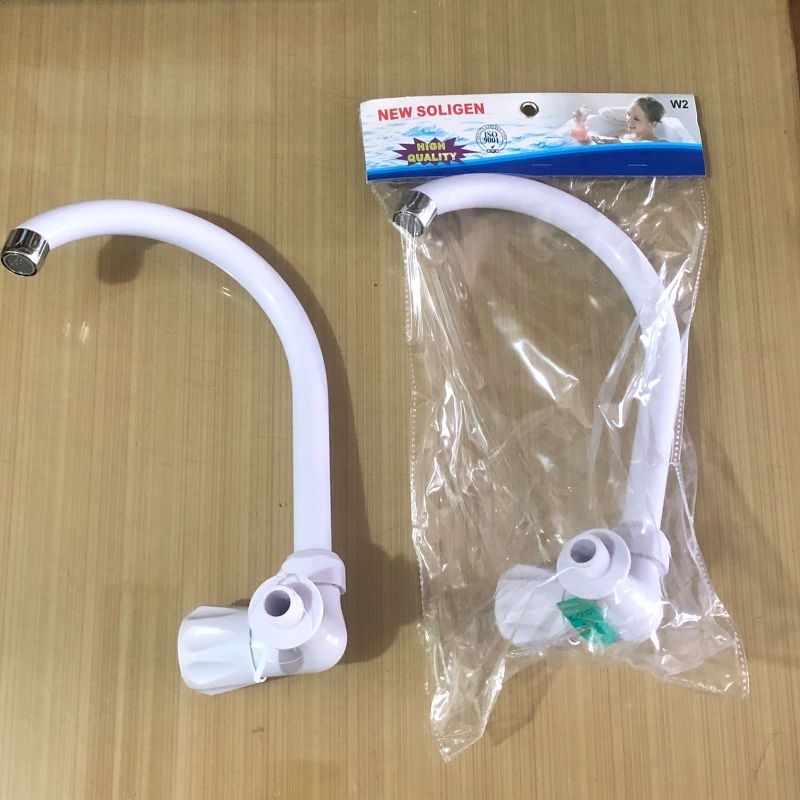 Jual kran angsa cuci piring PVC new soligen/ kran air angsa bak cuci ...