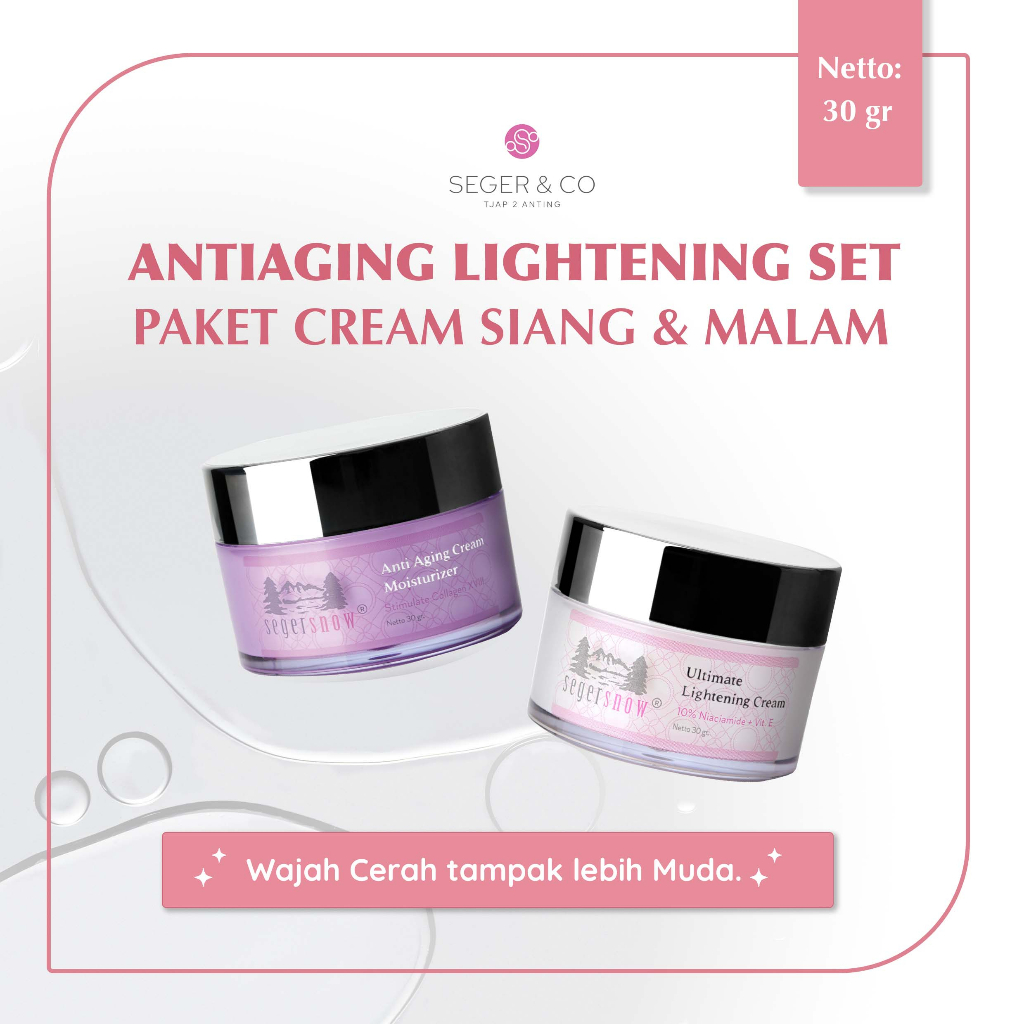 Jual Seger Snow Ultimate Lightening & Anti Aging Cream Moisturizer 30gr ...