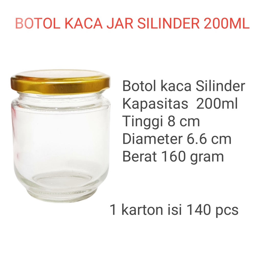 Jual 250ml Botol Kaca Jar Bumbu dapur Botol Selai B1 BOTOL KACA250ML ...