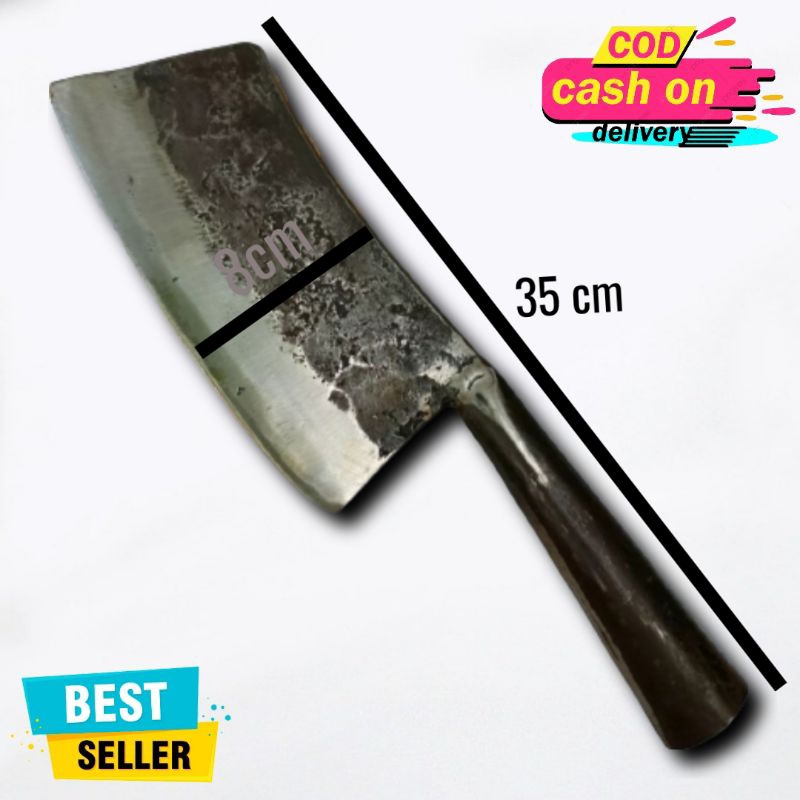 Jual Pisau daging baja asli/pisau cacah ayam/pisau tebal 8mm/pisau ...