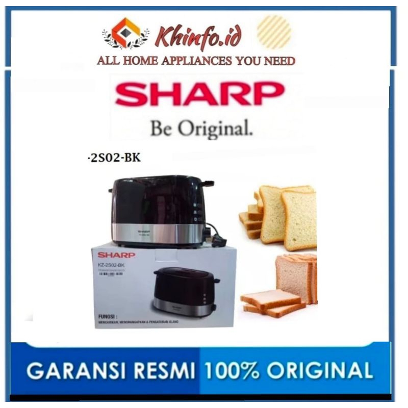 Jual TOASTER SHARP Pemanggang Roti/TOASTER SHARP KZ-2S02-B | Shopee ...