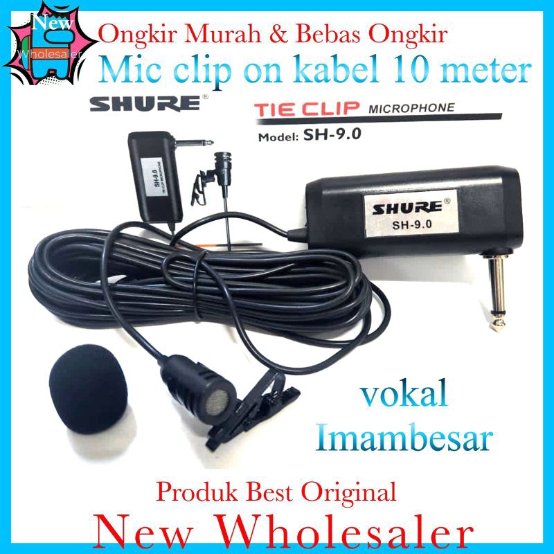 Jual Mic clip On Jepit Kabel Sh9.0 Vokal imam besar 10 meter | Shopee Indonesia