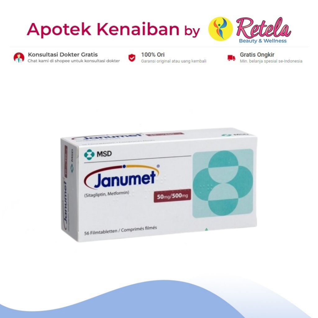 Jual JANUMET 50MG/500MG 1 STRIP 7 TABLET | Shopee Indonesia